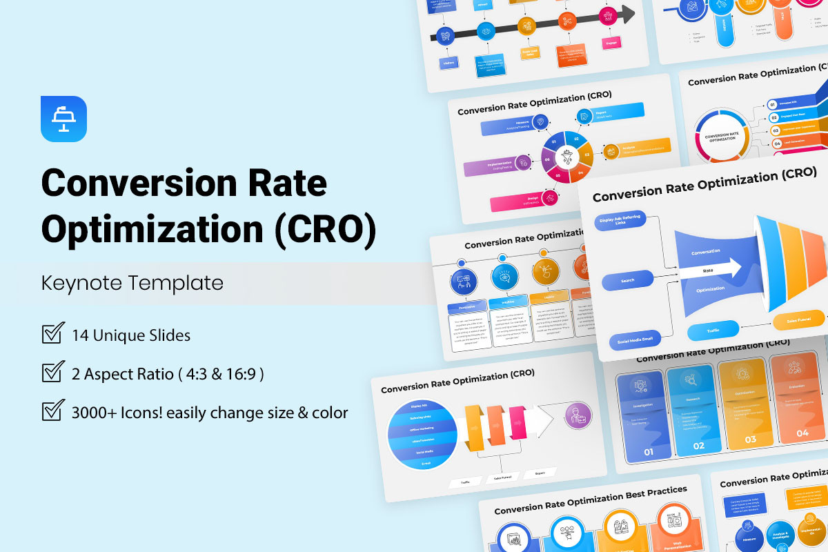 Conversion Rate Optimization (CRO) Keynote Template | Nulivo Market